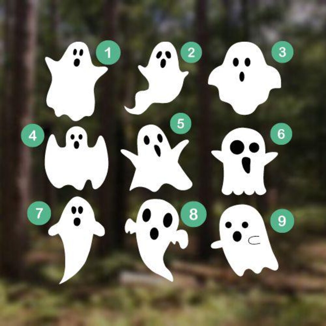 Ghost Vinyl Decal, Halloween Ghost Vinyl Decal, Spooky Ghost Vinyl ...