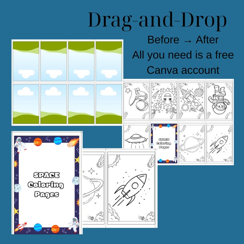 Editable Canva Mini Coloring Booklet Template, Program Booklet Template ...