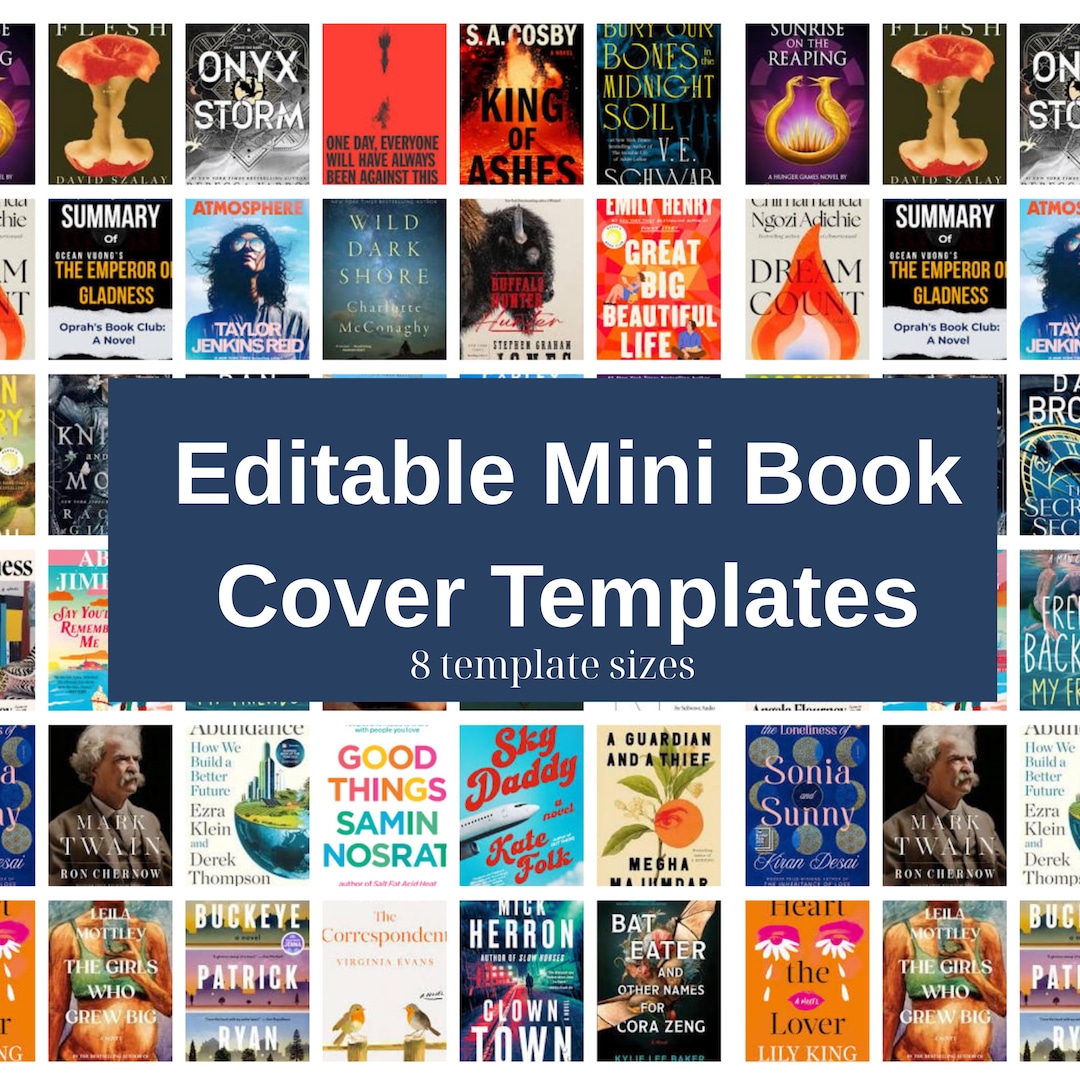 Mini Book Cover Templates, Editable DIY Mini Books, Mini Book Templates ...