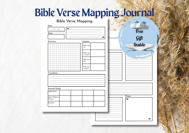 Bible Verse Mapping, Bible Study Journal, Bible Study Template, Digital ...