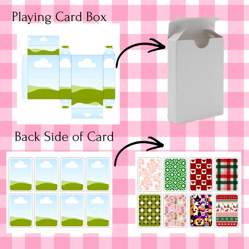 Editable Playing Cards Template, Playing Card Box Canva Template, Easy ...