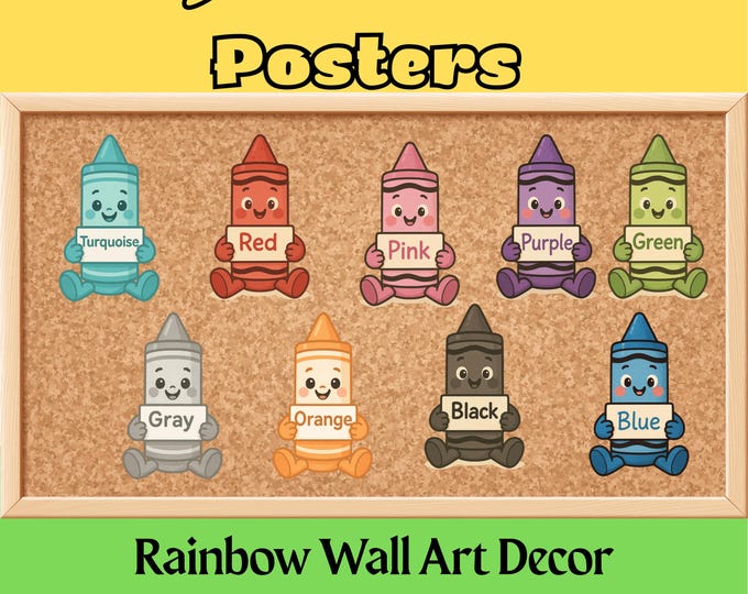 JUMBO Printable Crayon Color Posters for Classroom OVER 18 INCHES Tall ...