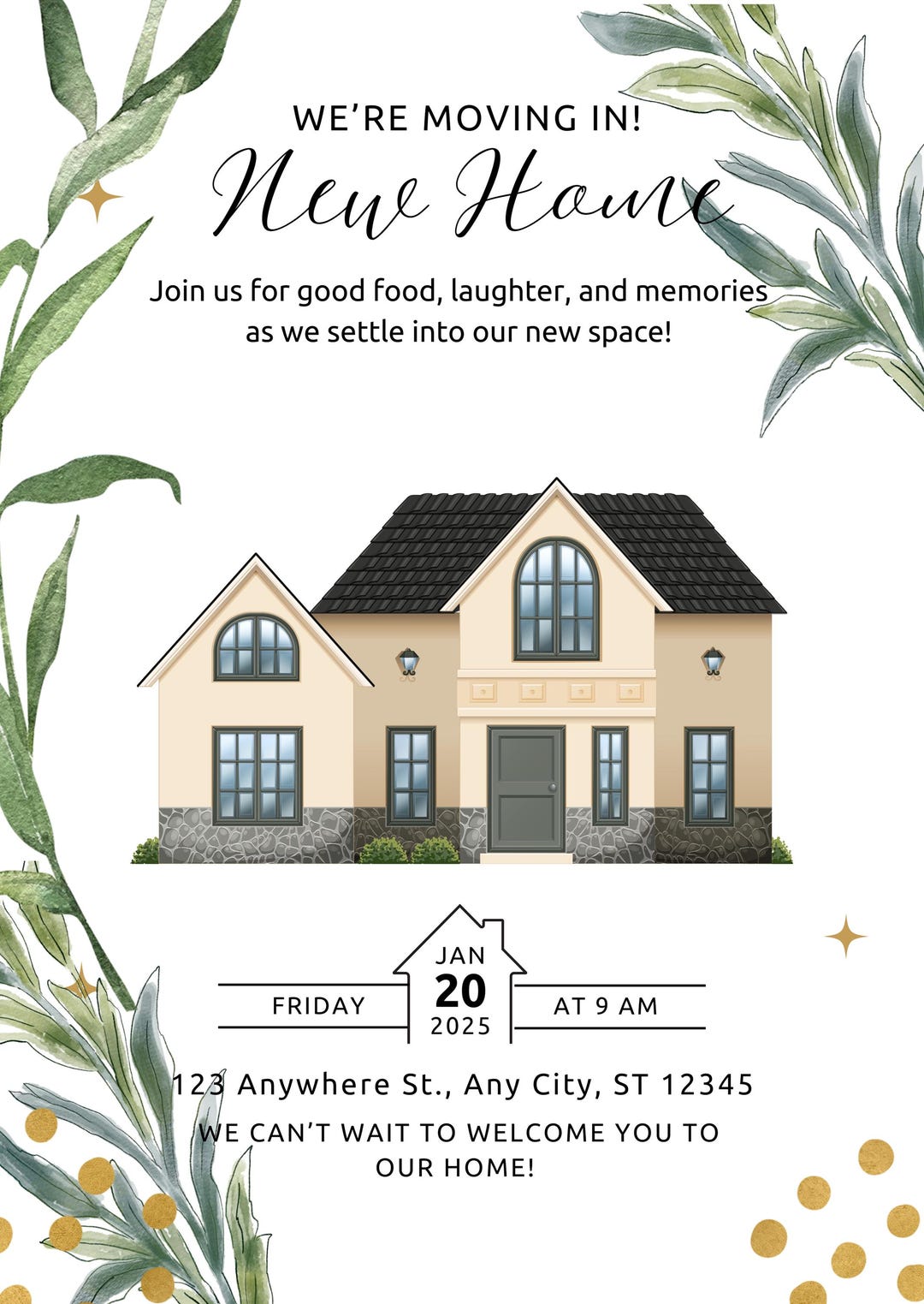 Housewarming Invitation Template: Editable Printable Invite (digital ...