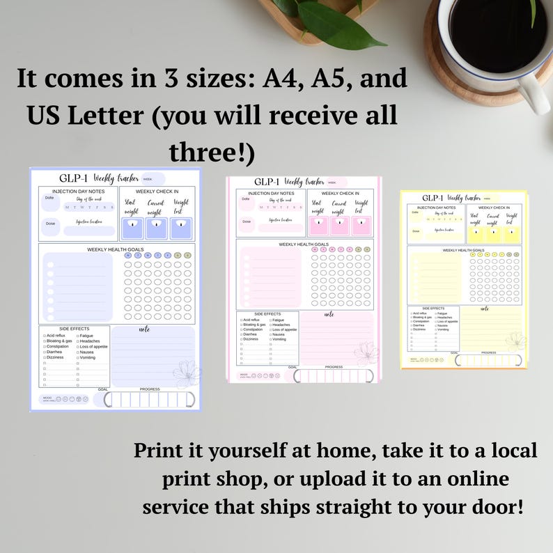 GLP-1 Weight Loss Tracker: Injection & Wellness Planner (printable PDF ...