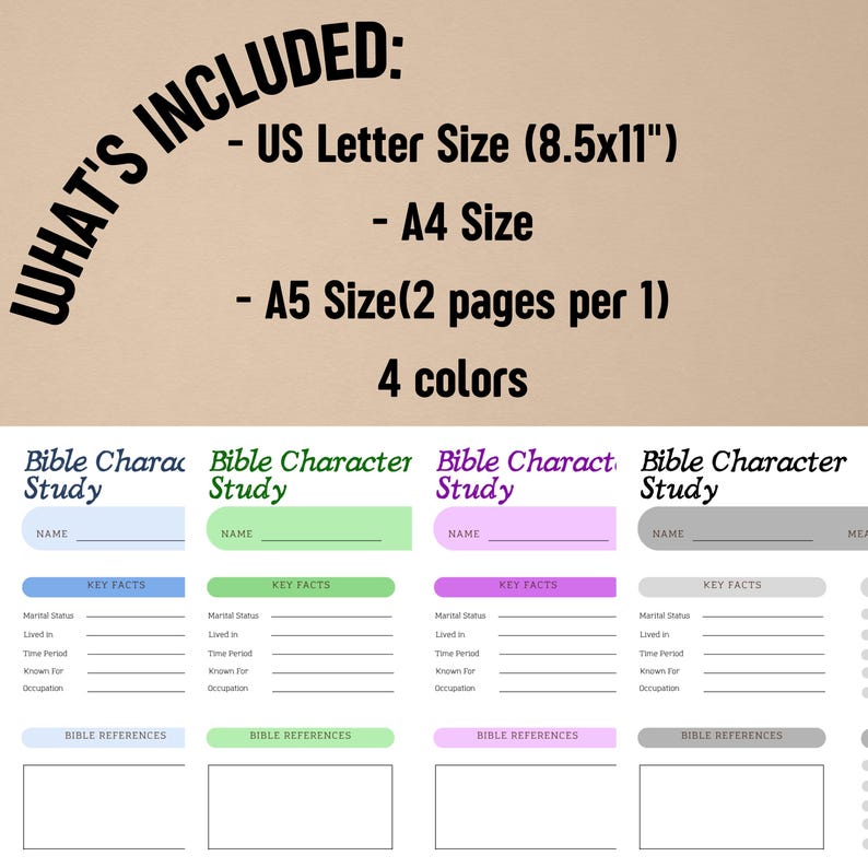 Printable Bible Character Study Guide, Christian Journaling (digital ...