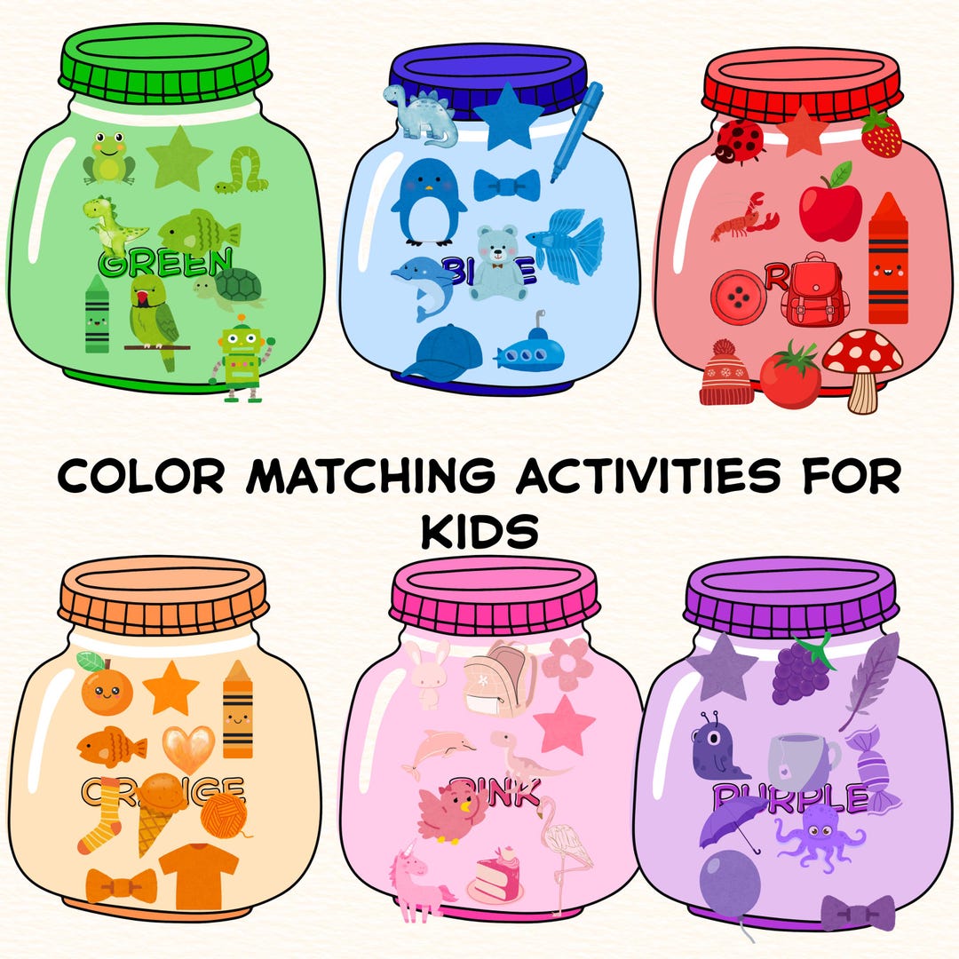 Color Sorting Game: Montessori Color Matching Activity for Toddlers ...