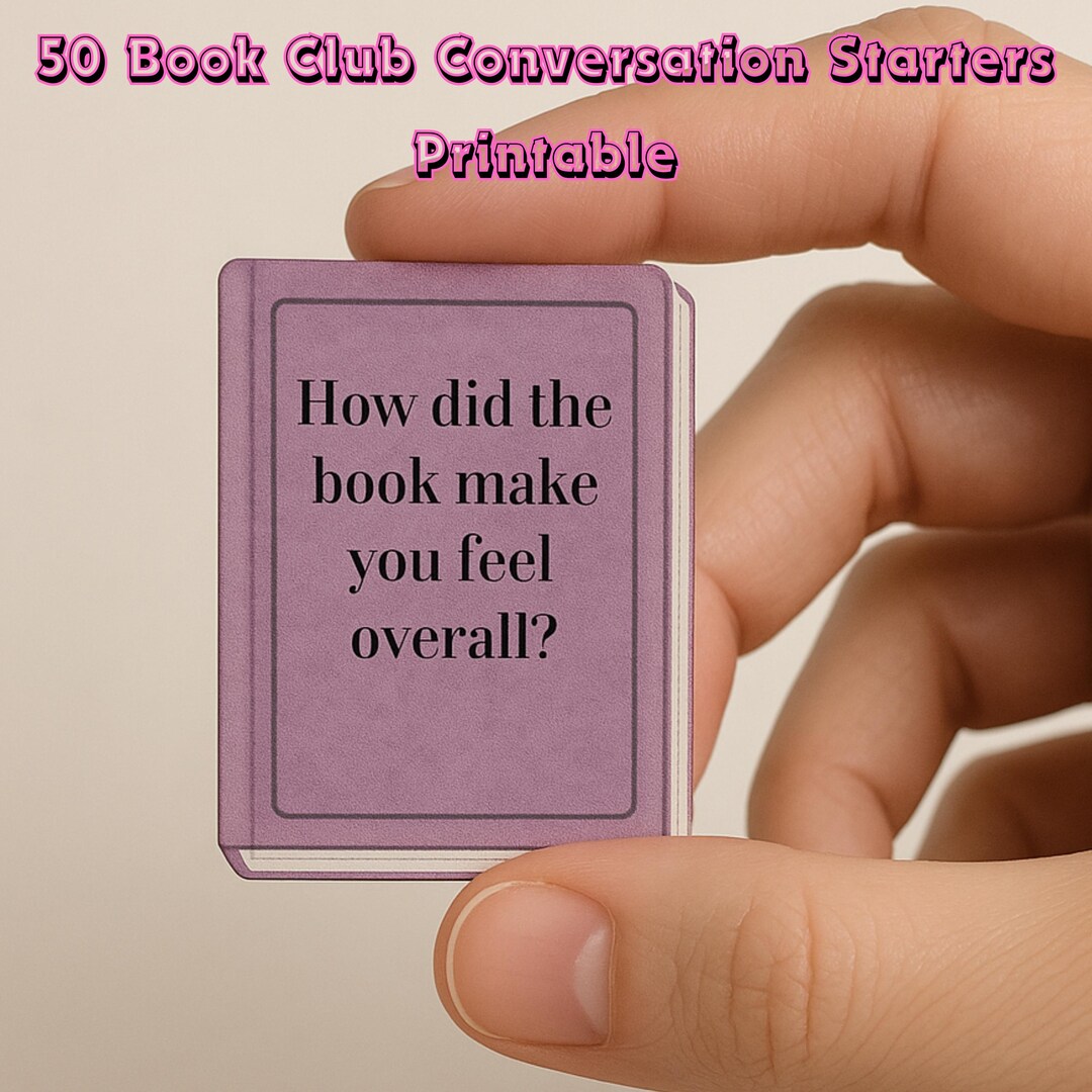 Book Club Conversation Starters: 50 Printable Question Cards (canva ...