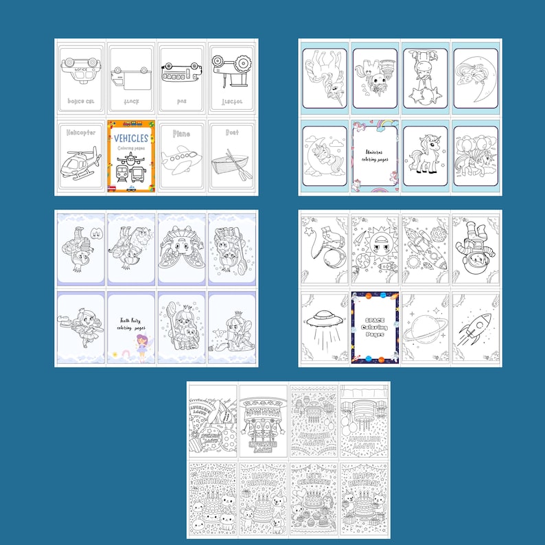 Editable Canva Mini Coloring Booklet Template, Program Booklet Template ...