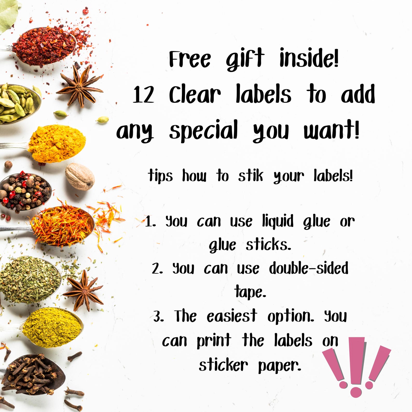Printable Spice Jar Label Template: Modern Minimalist Kitchen Storage ...