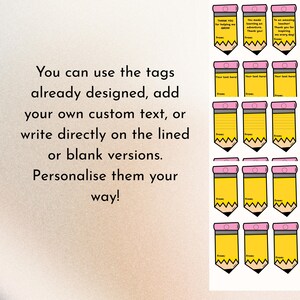 Pencil Teacher Appreciation Gift Tag Template: Editable Thank You ...