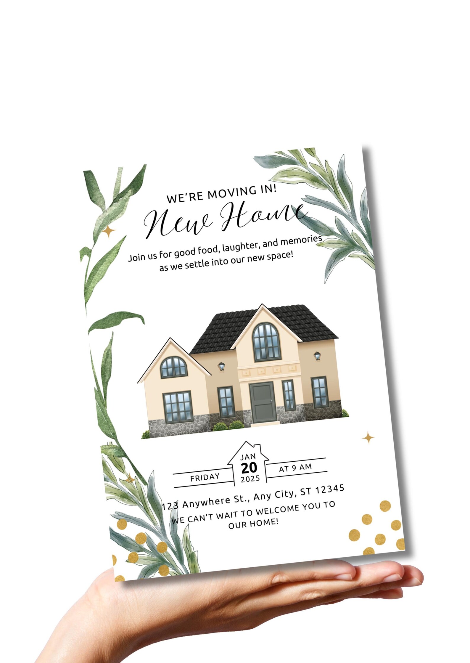 Housewarming Invitation Template: Editable Printable Invite (digital ...
