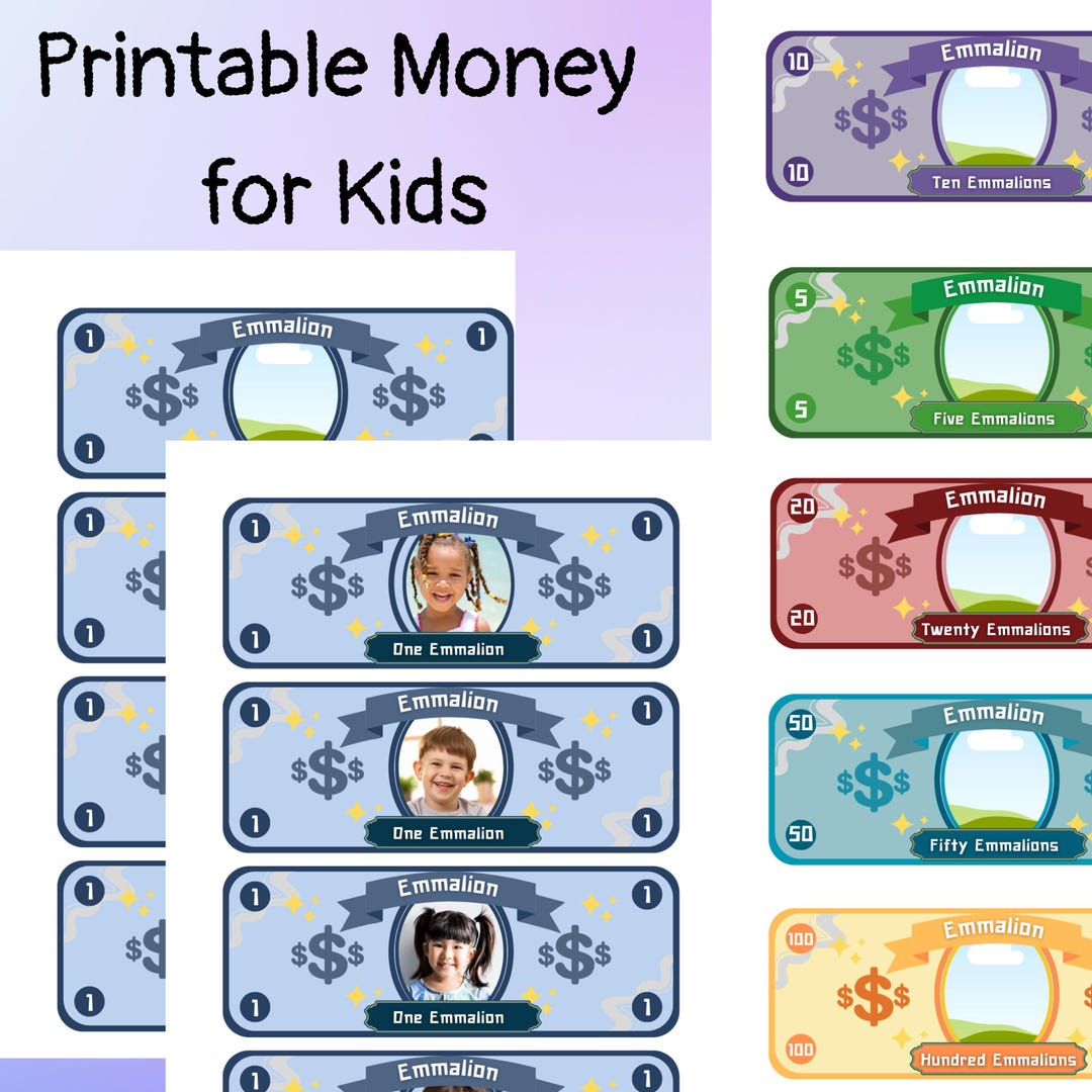Editable Kids Reward Money Template: Printable Chore Bucks (canva ...