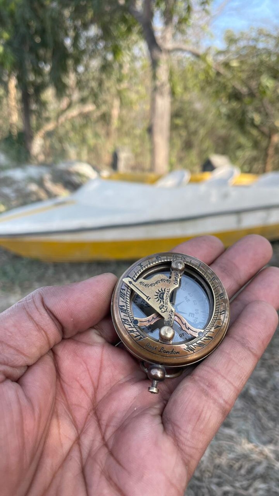 Vintage Brass Sundial Compass: Ross London Nautical Navigation - Etsy
