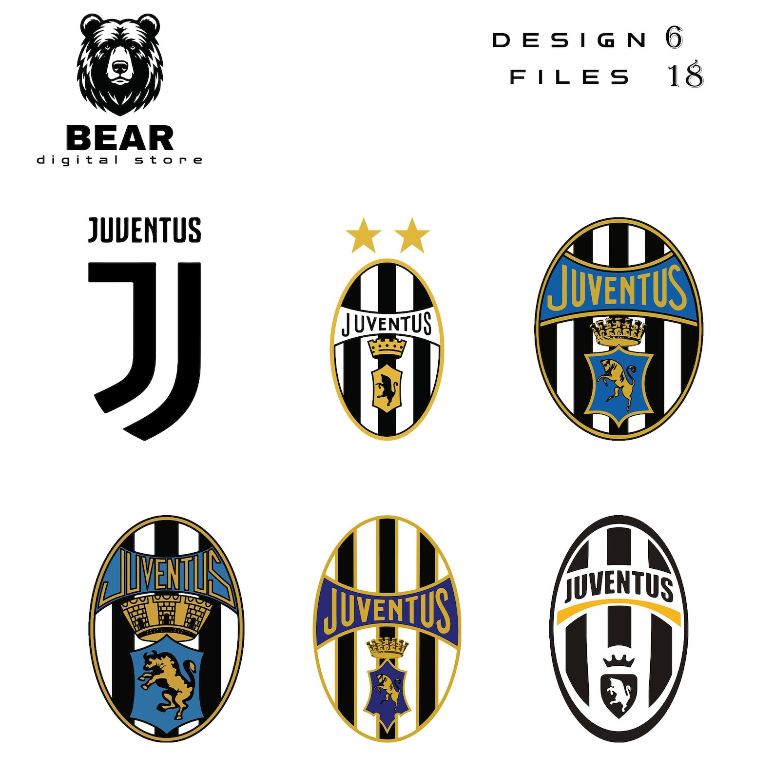 Juventus FC Football Logo Sticker -svg-png-pdf- \ Tshirt \ Shirt ...