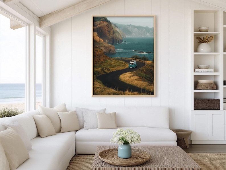 Madeira Print | VW T3 Camper Wall Art | Coastal Road Trip Poster ...