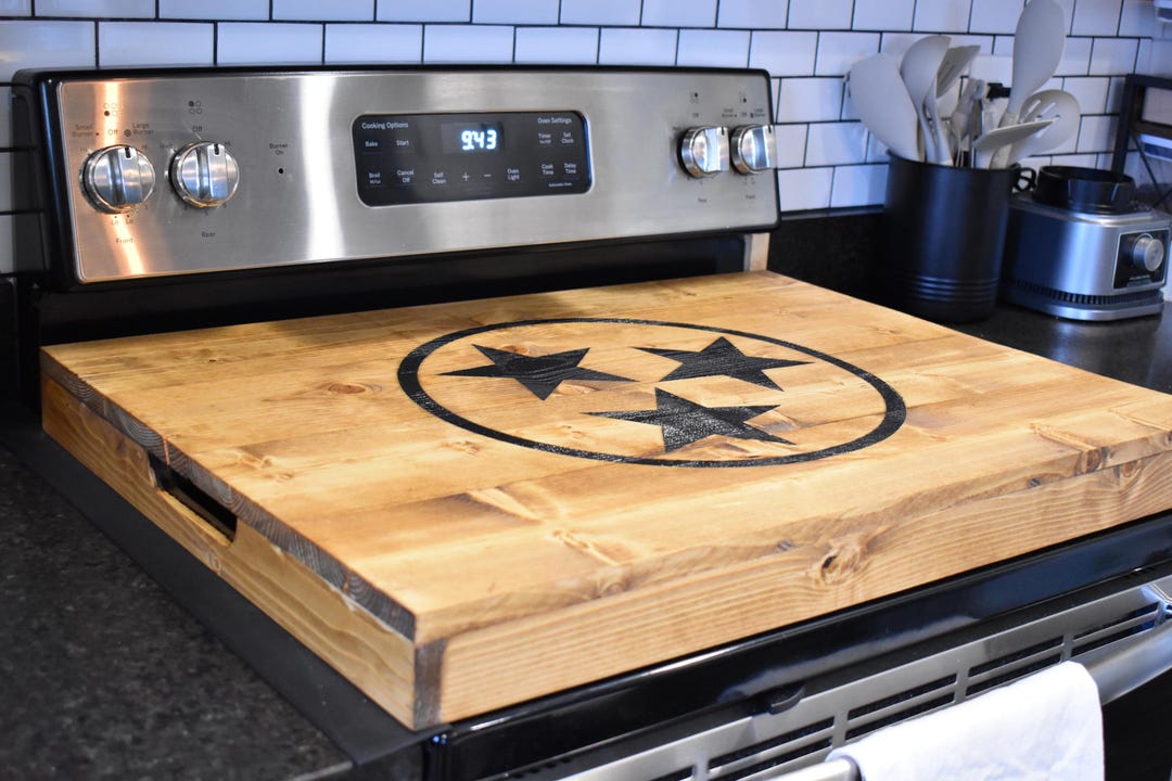 Handmade Personalized Wood Stove Top Cover | Custom Noodle Board ...