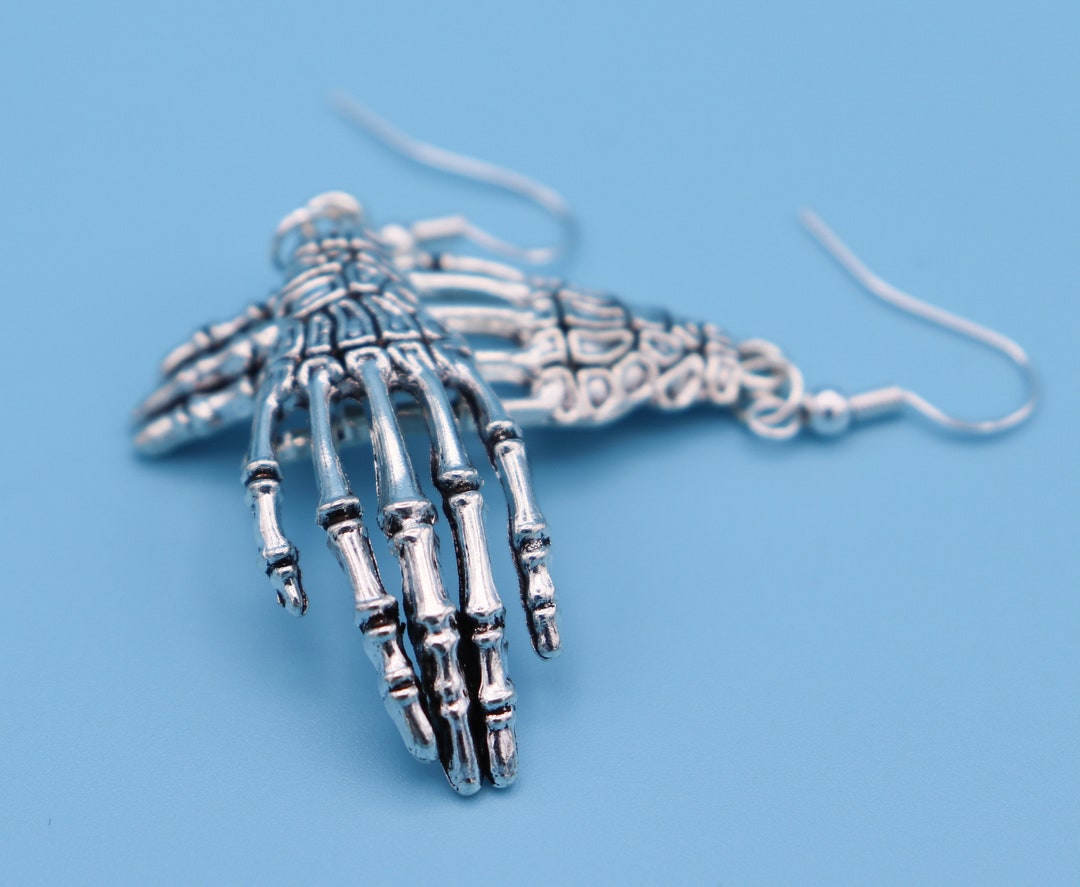 Skeleton Hand Earrings - Etsy