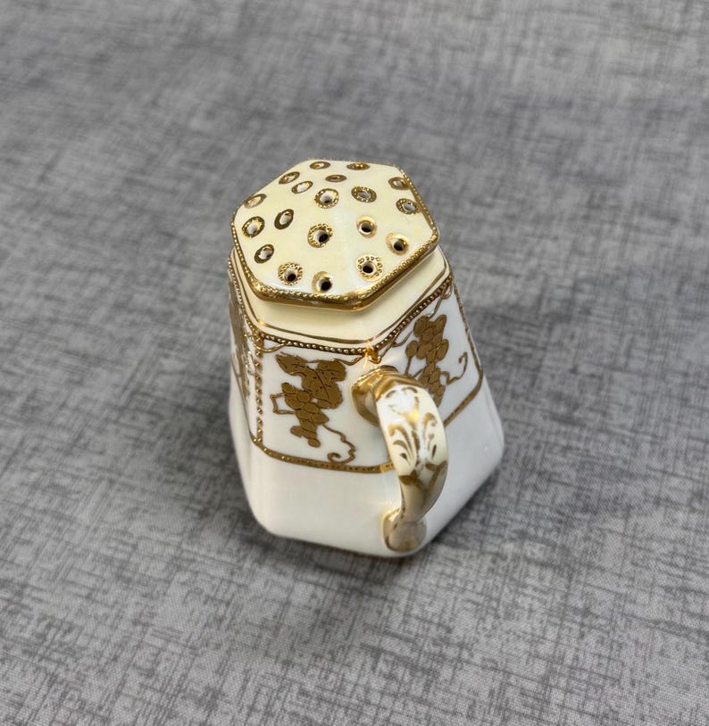 Nippon Sugar Shaker White With Gold Trim - Etsy