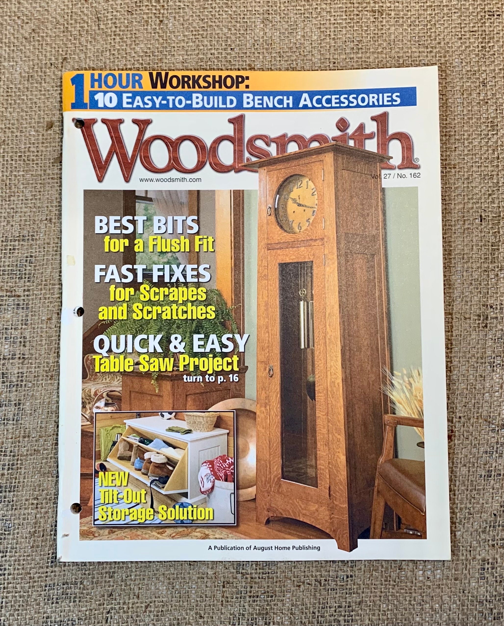 Woodsmith Wood Working Plans Carpentry Instructions Clock Chest Bookcase Table Chair / Price is ...