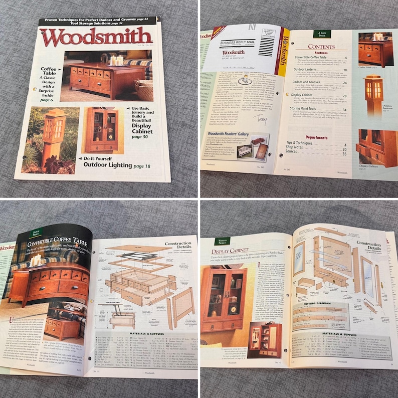 Woodsmith Magazines Carpentry Instructions Wood Furniture DIY / Price ...