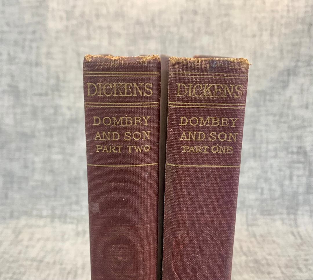 Charles Dickens Dombey and Son Part One and Two Antique Red Cloth ...
