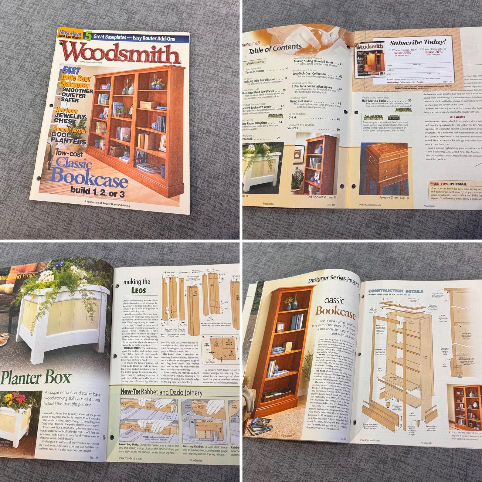 Woodsmith Magazines Carpentry Instructions Wood Furniture DIY / Price ...
