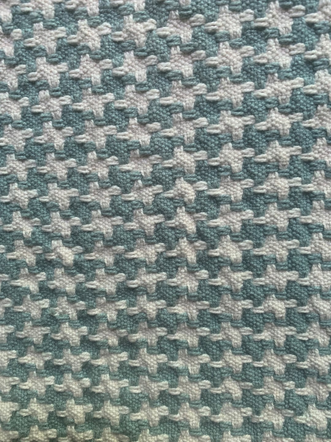 Green Houndstooth Upholstery Fabric Piece - Etsy