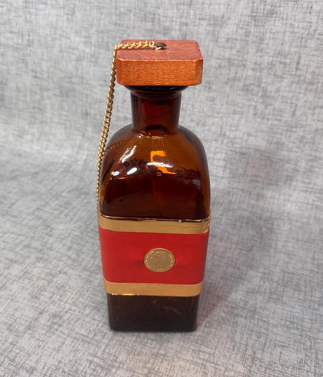 Lobeco Leather Wrapped Liquor Bottle From Spain - Bottle is Empty - Etsy