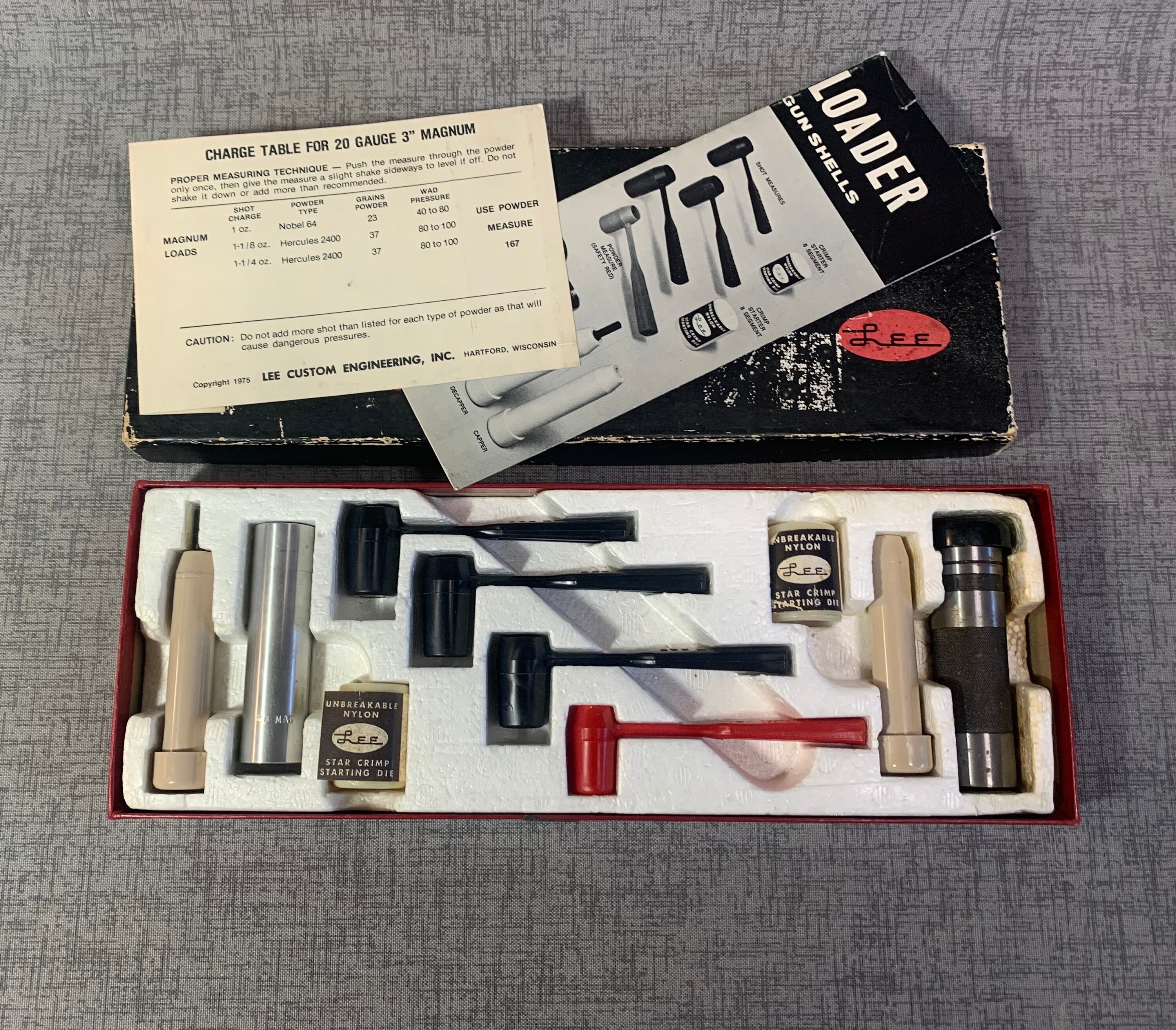 Lee Loader Reloading Kit for 20 Gauge Shotgun Vintage Item From 1970s ...
