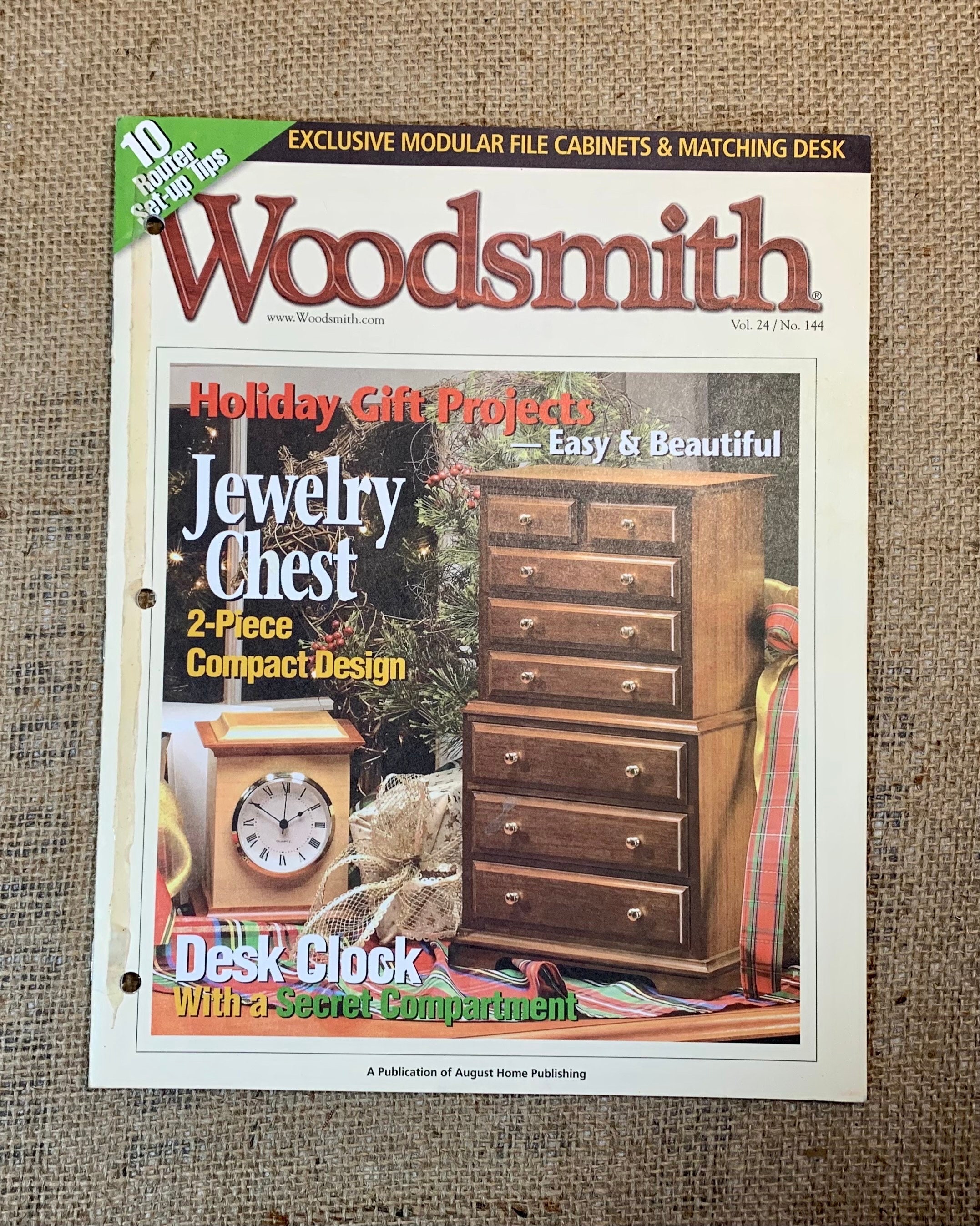 Woodsmith Wood Working Plans Carpentry Instructions Clock Chest Bookcase Table Chair / Price is ...