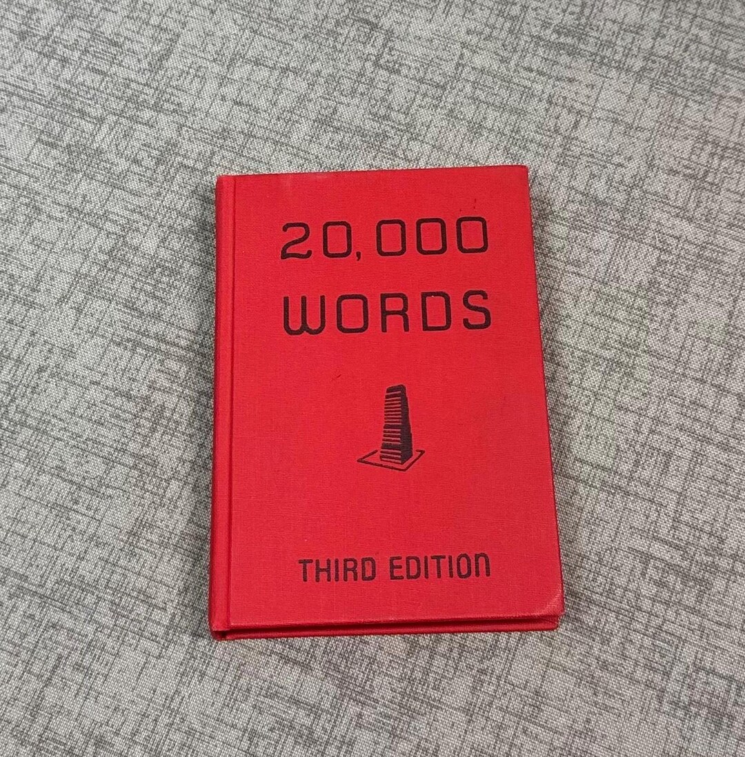 20,000 Words Third Edition 1951 Small Red Hardcover Book - Etsy