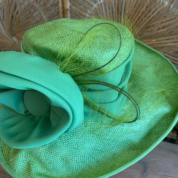 Green Straw Hat - Etsy