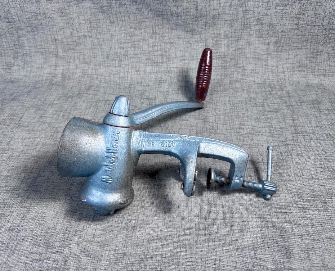 Vintage Cast Iron Hand Crank Meat Grinder - Etsy