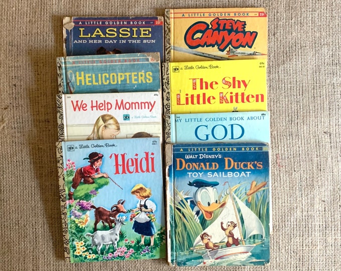 Little Golden Books Variety Eight Books 50s 60s 70s 80s - Etsy