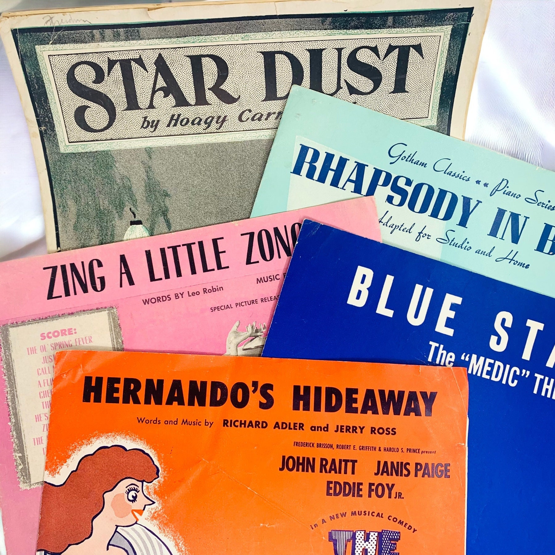 Sheet Music Covers Old Vintage Sheet Music Papers Frameable Music Notes ...