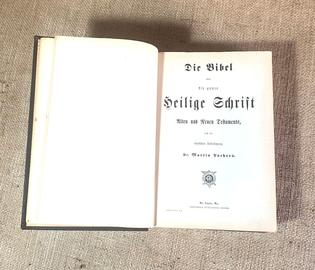 Antique Martin Luther German Bible Printed in USA - Etsy