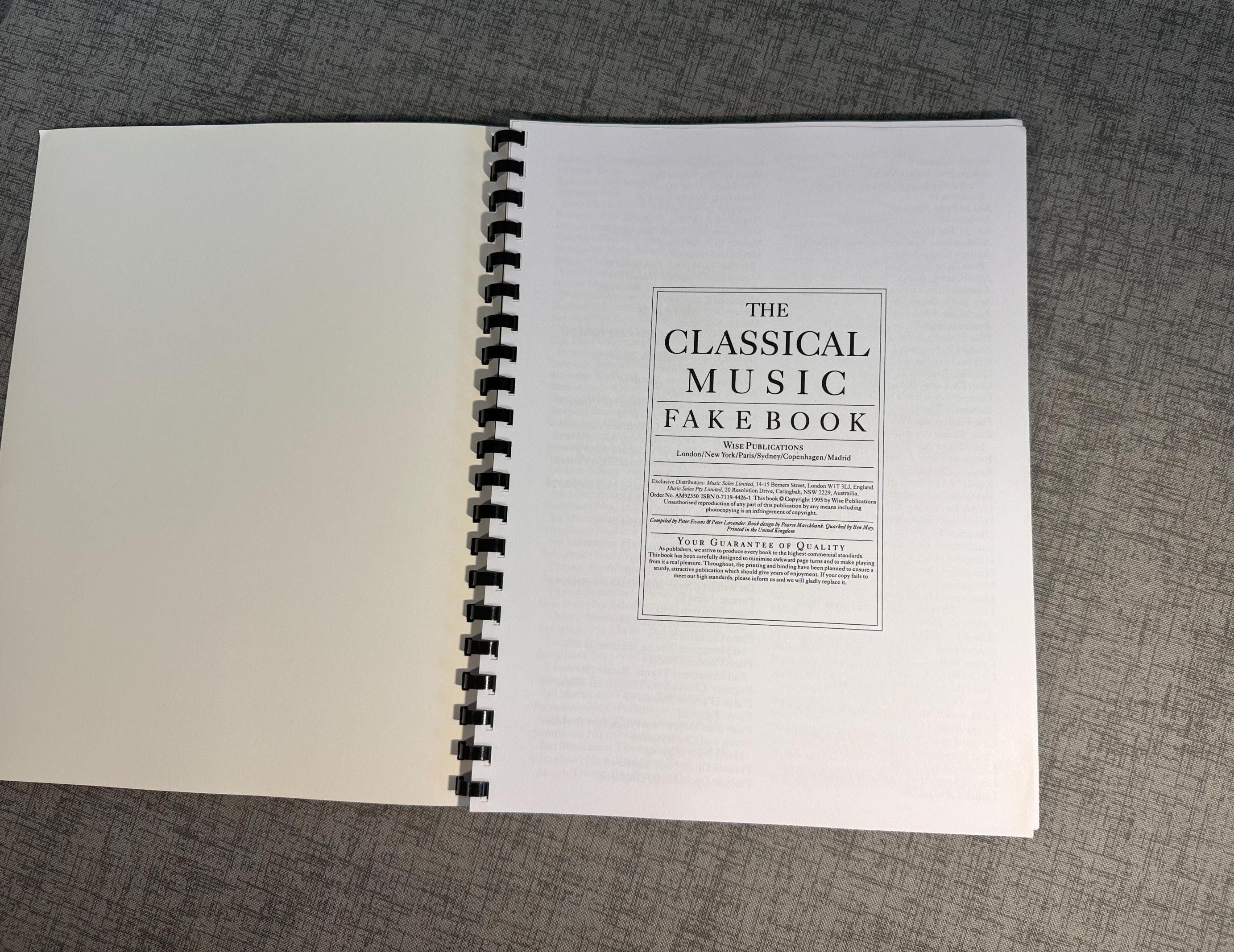 Classical Music Fake Book: 150+ Themes, Spiral Bound (1995) - Etsy