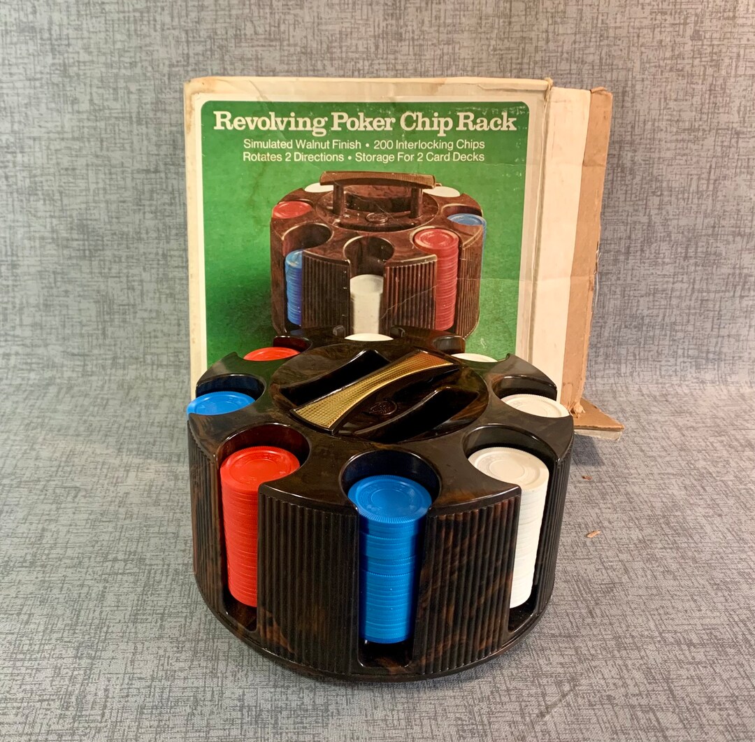 Revolving Poker Chip Rack 1974 Milton Bradley - Etsy