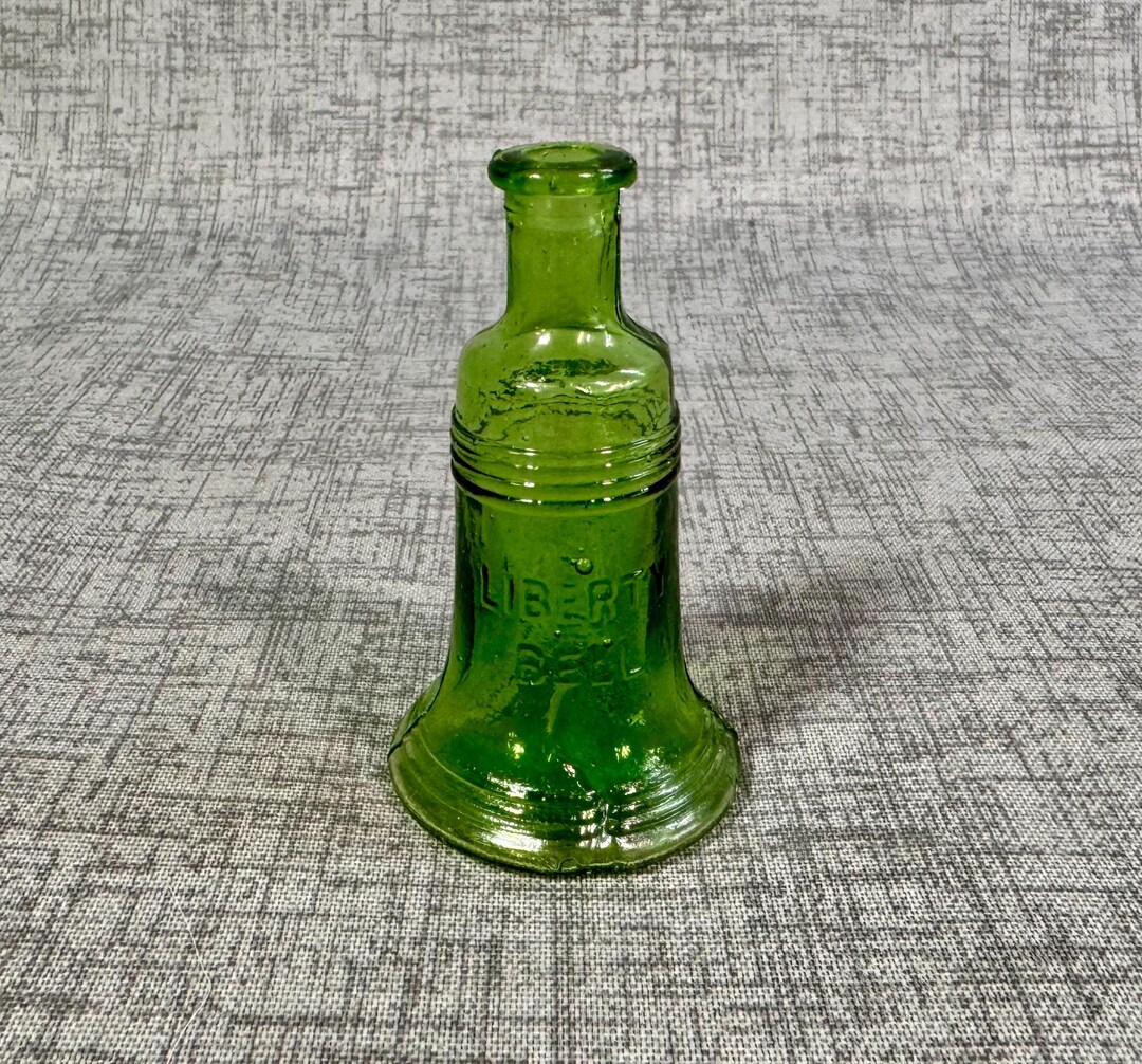 Liberty Bell Small Green Glass Jar - Etsy