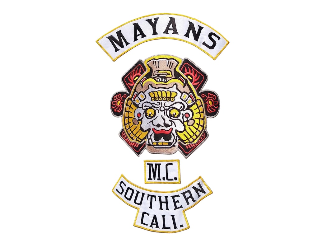Mayans MC Patches Set | Embroidered Iron-on/sew-on Biker Vest Patches ...