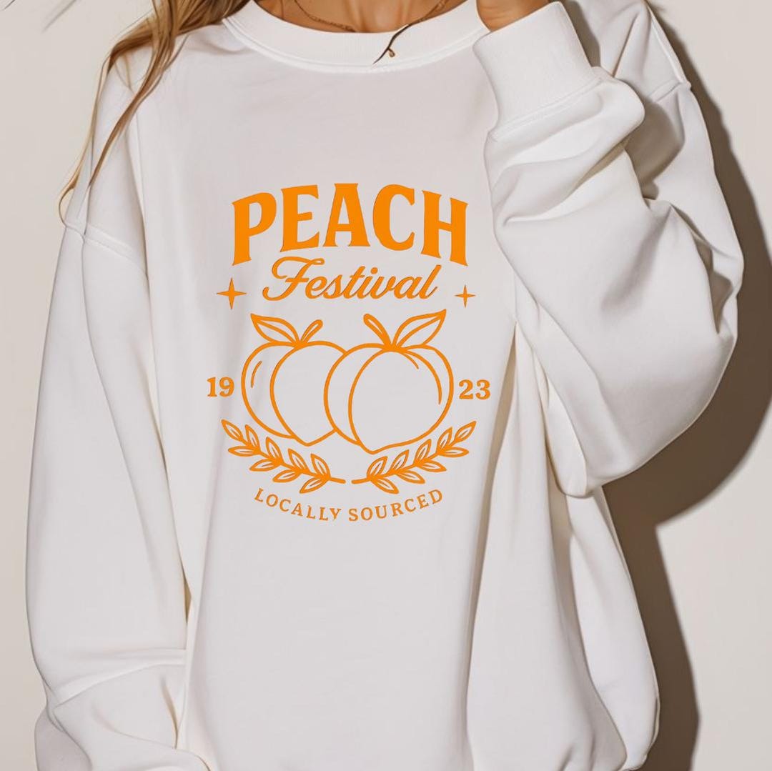 Peach Festival T-shirt | Fruity Summer Graphic Sweatshirt | Cute Peach ...
