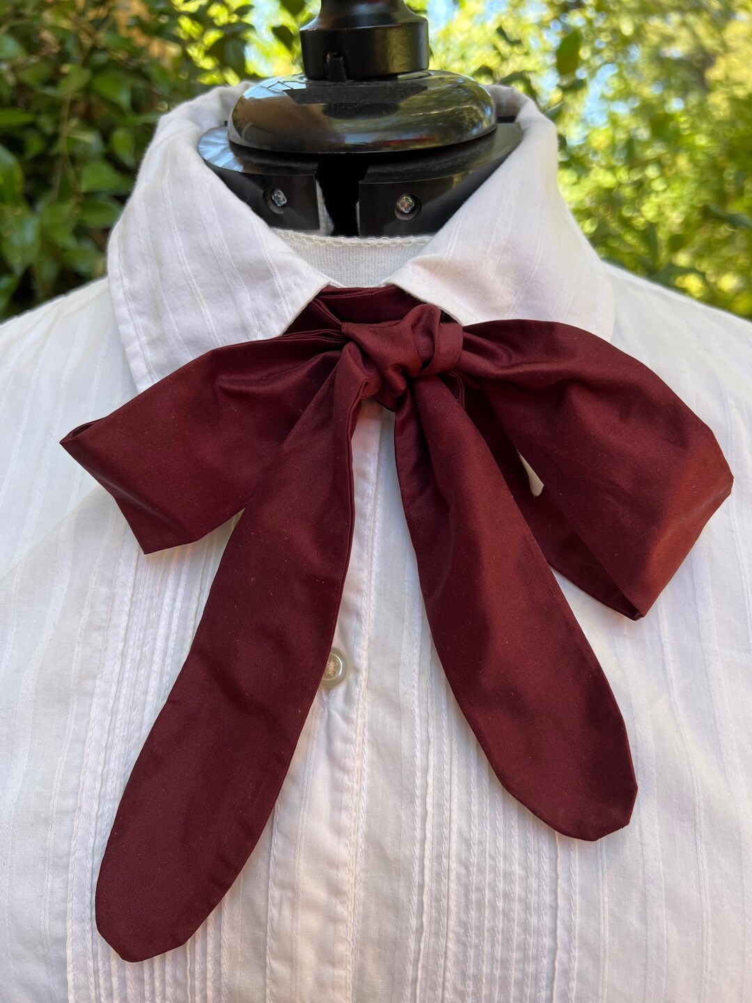 Burgundy Silk Necktie, 19th Century Style - Etsy
