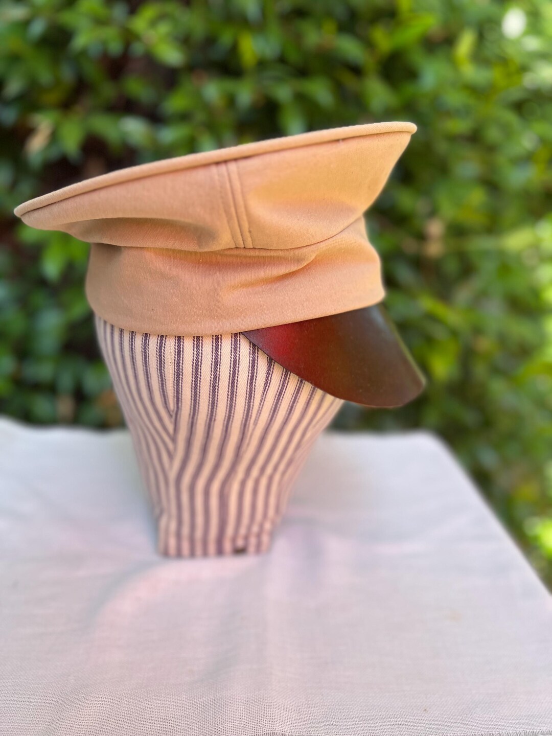 Man's 19th Century, Tan Mechanic's Hat or ‘wheel Cap’, Size 7 1/4, 22 3 ...