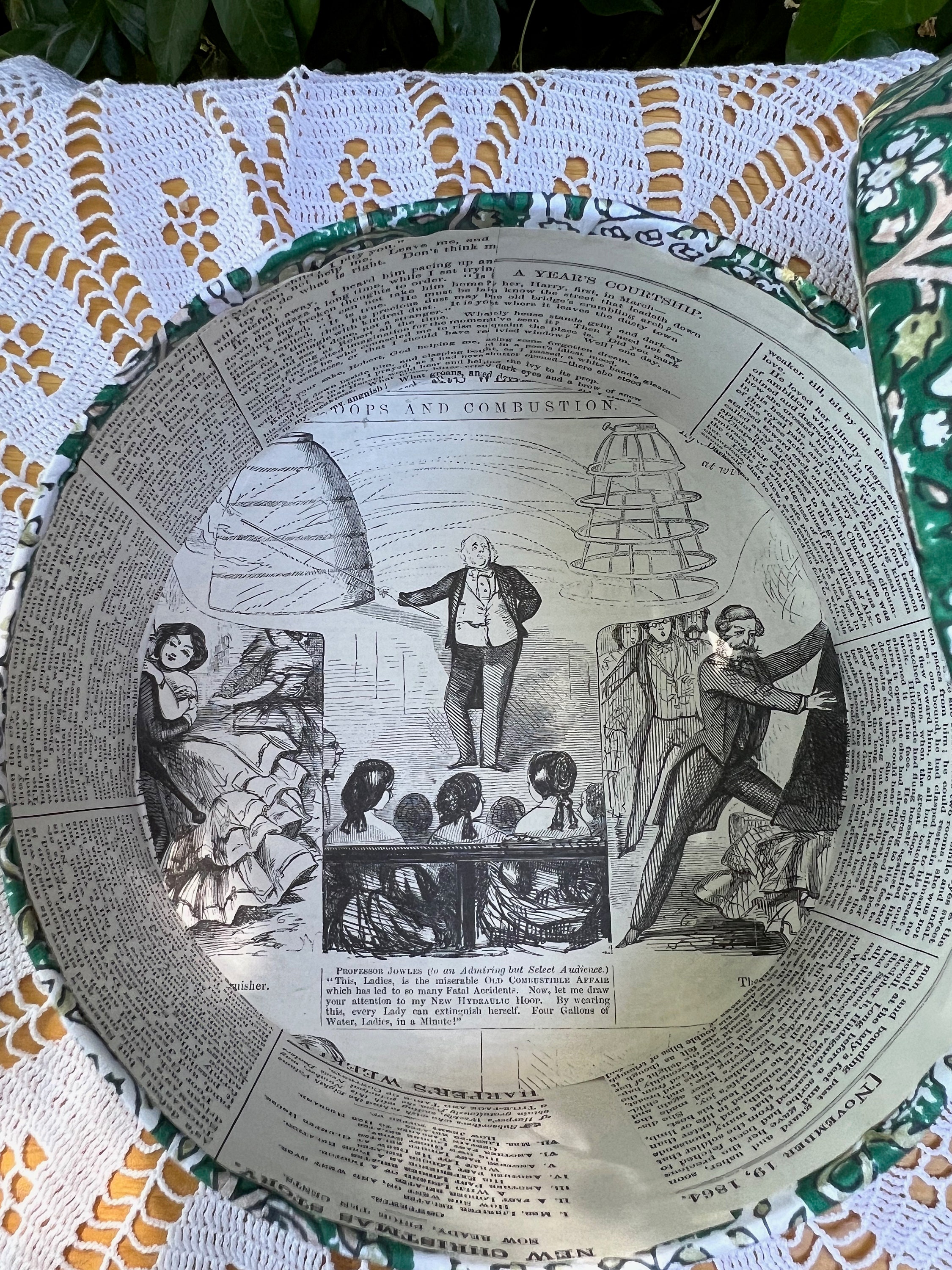 Green Paisley Paper Covered Band Box - Etsy