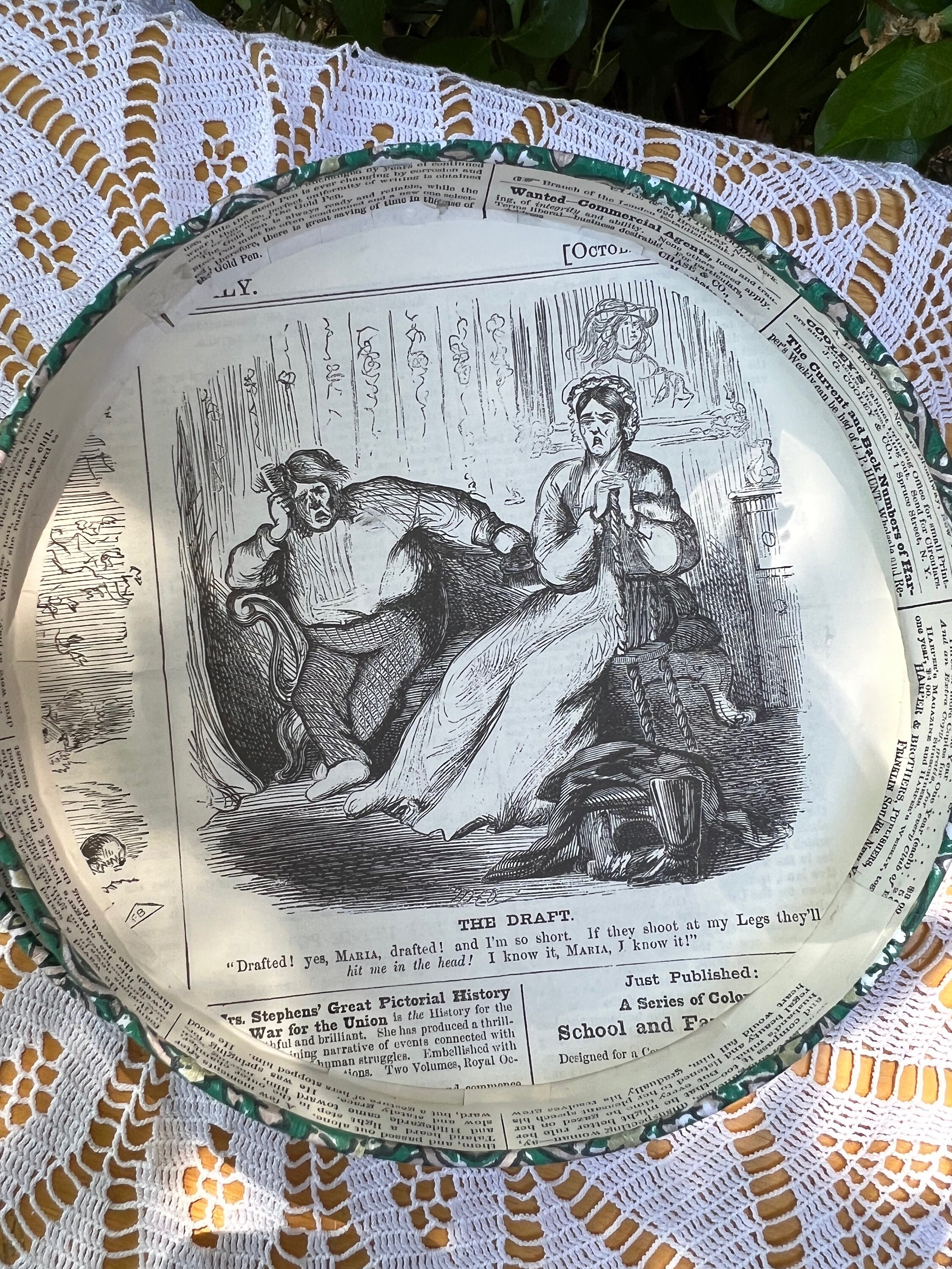 Green Paisley Paper Covered Band Box - Etsy