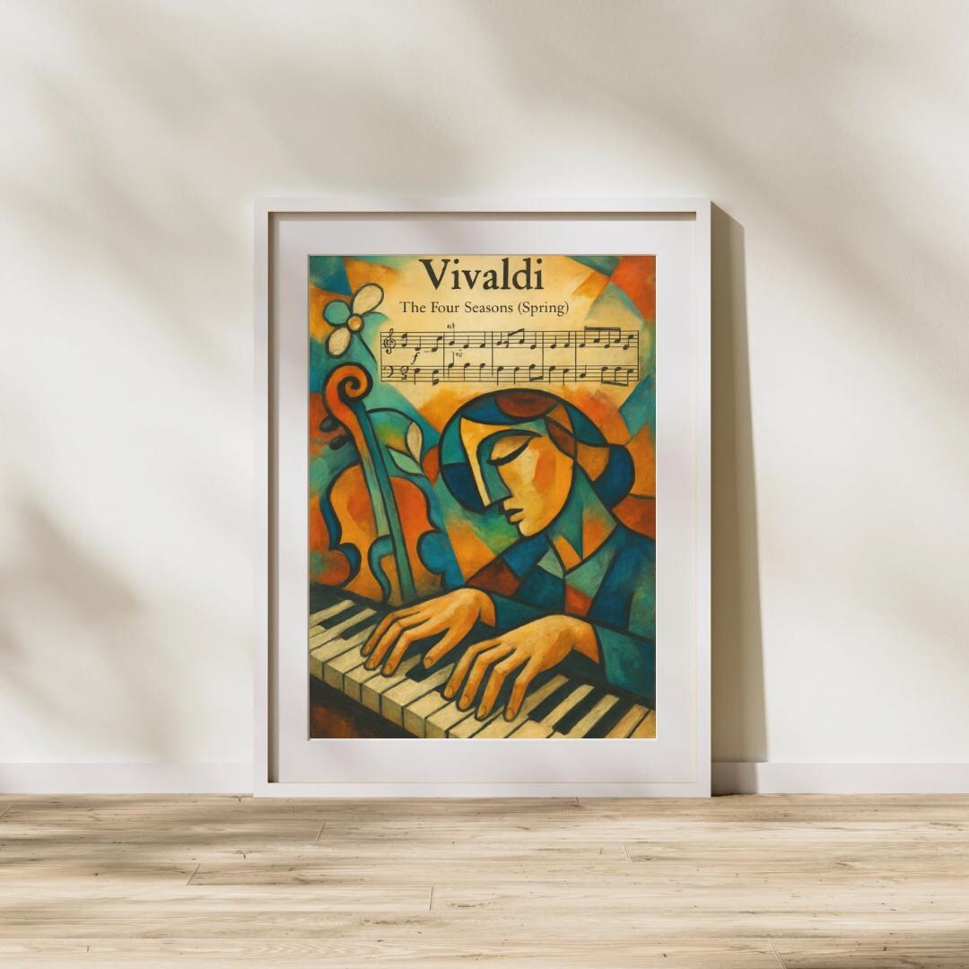Vivaldi Four Seasons Abstract Art Print - Colorful Classical Music Wall ...