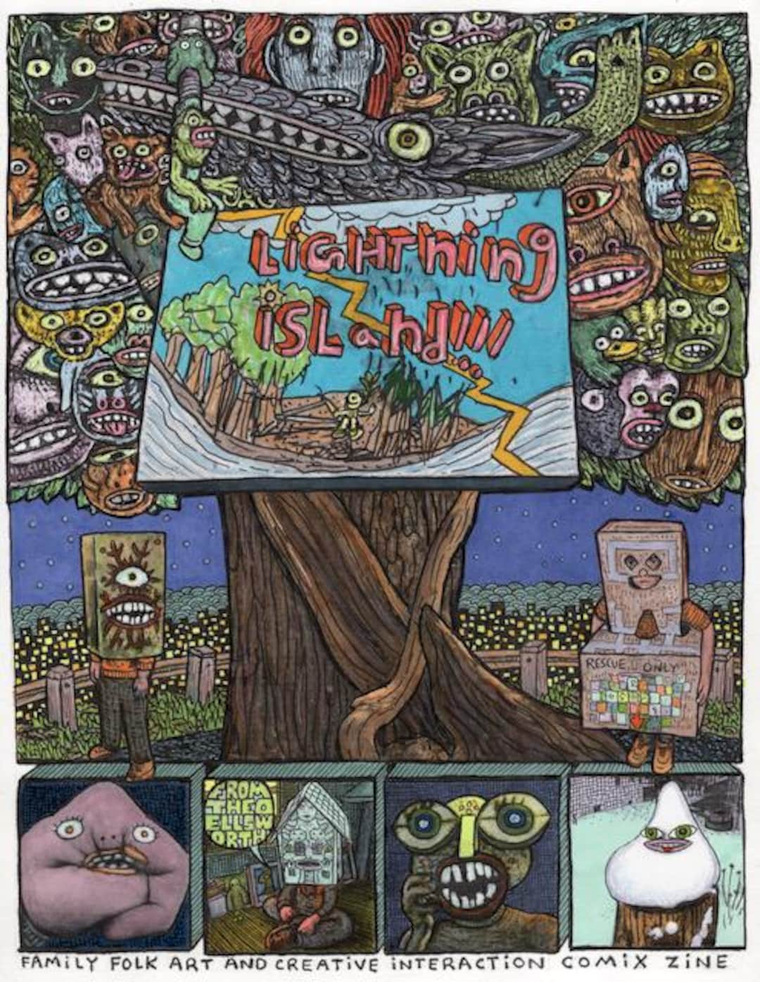 Lightning Island! A Family Folk Art and Creative Interaction Comix Zine ...