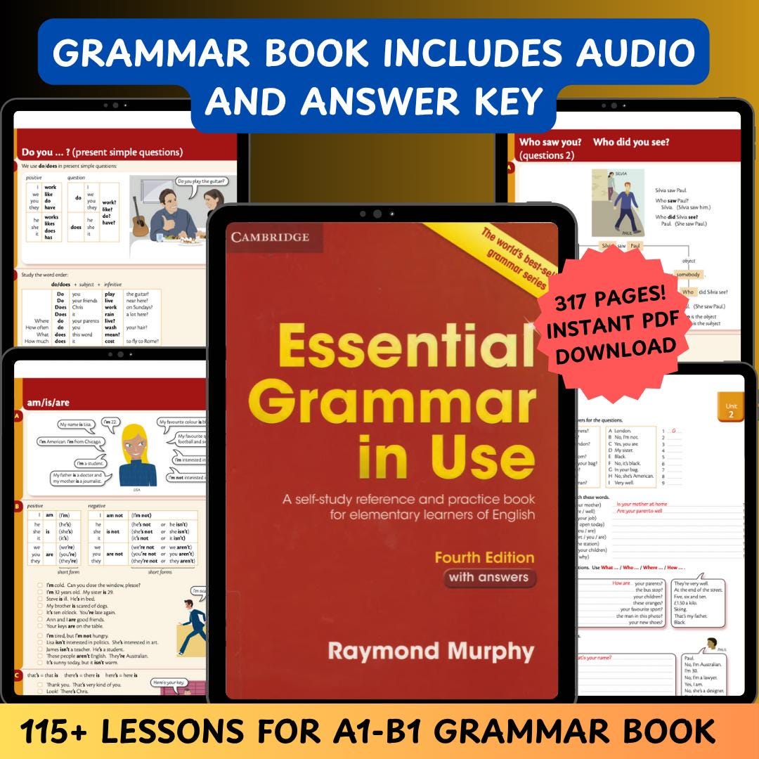 115+ Essential Grammar in Use 4th Edition A1–B1 English Grammar ...