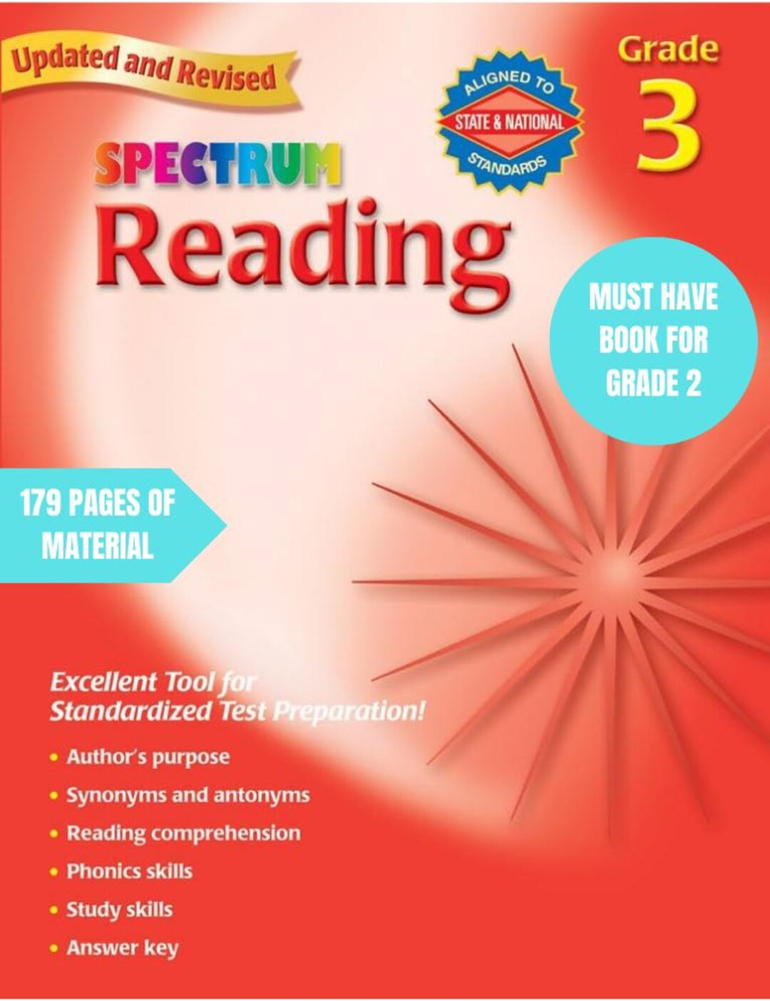 Spectrum Reading Grade 3 Back to School Language ESL Homeschool Work ...