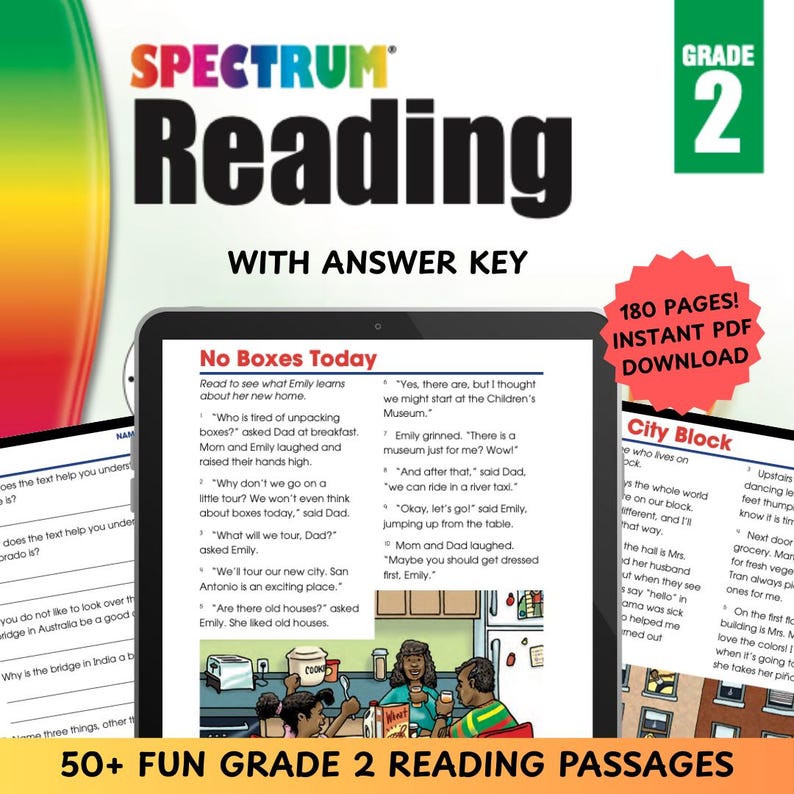 50+ English Language Spectrum Reading Grade 2 ESL TEFL Back to School ...